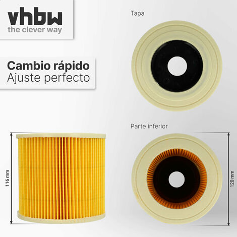 vhbw Set de filtros 2x Filtro plisado compatible con Kärcher A 2676 X PT Plus, A 3100, A 2901 ...