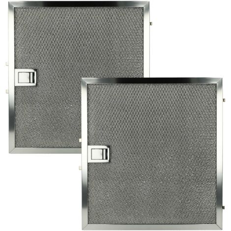 vhbw 2x Filtres anti-graisse compatible avec Miele DA 430-4, DA 430-4 EXT hotte de cuisine, métal