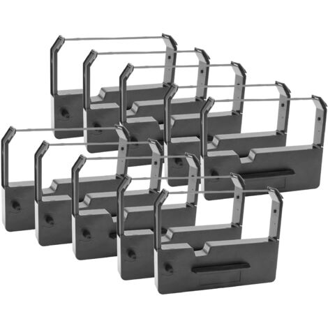 vhbw 10x Ruban encreur compatible avec Casio CR 72, CR 7100 SR, CR 7200 ...