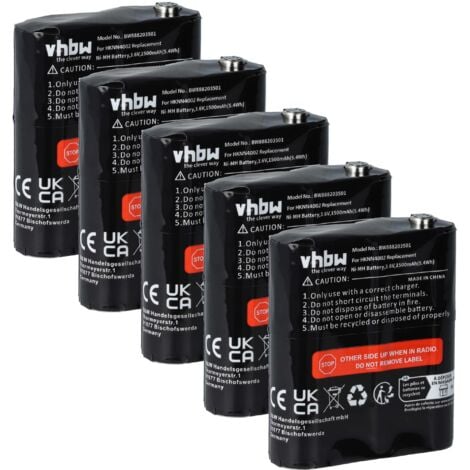 vhbw 5x Batterie remplacement pour Motorola KEBT-071-C, KEBT-071D, KEBT-650, KEBT-071-D, KEBT ...