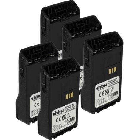 vhbw 5x Batterie compatible avec Motorola DP3441, DP3661, DP3000e, DP3661E, DP3441e radio talkie ...