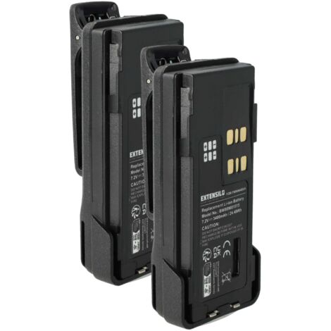 EXTENSILO 2x Batterie compatible avec Motorola DP2400e, DP2000, DP2600 ...