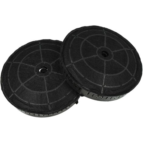 vhbw 2x Filtres à charbon actif compatible avec Bosch DEM66AC00B/01 hotte aspirante - 17,2 cm