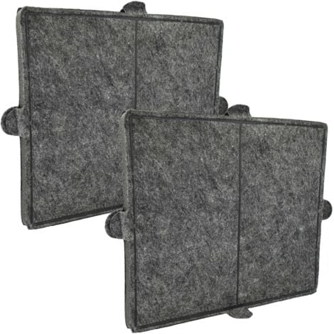 vhbw 2x Filtres à charbon actif compatible avec Miele DA 439, DA 439 EXT, DA 4298 W C, DA 429-6 ...