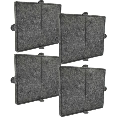 vhbw 4x Filtres à charbon actif compatible avec Miele DA 439, DA 439 EXT, DA 4298 W C, DA 429-6 ...