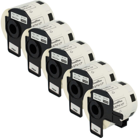 vhbw 5x Rouleau d'étiquettes + support 62mm x 29mm (800 étiquettes ...