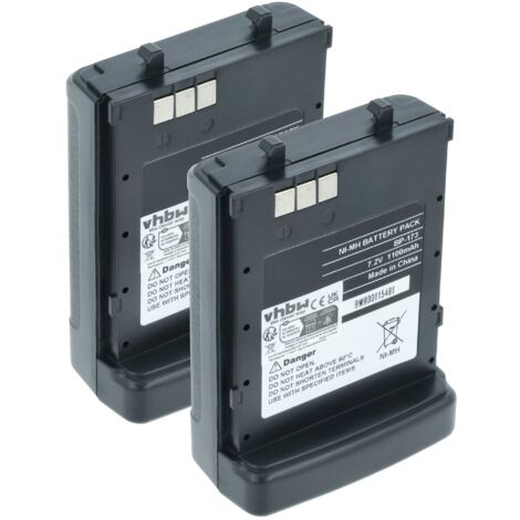 vhbw 2x Batterie compatible avec Icom IC-W32A, IC-Z1E, TC-T42E, IC-Z1 ...