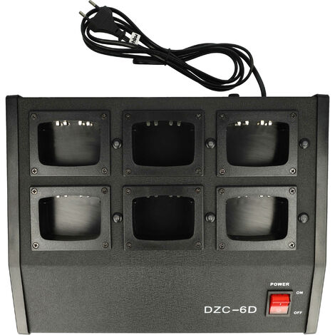 vhbw Chargeur 6 compartiments compatible avec Motorola MTX960, PRO5150 ...
