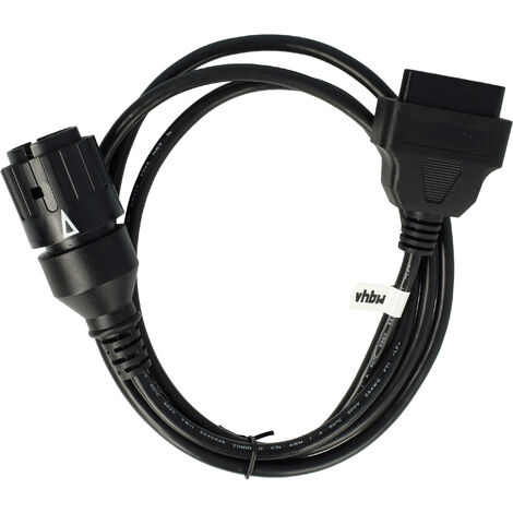 vhbw Adaptateur 10 Pin vers OBD2 16 pin compatible avec BMW G 650 Xchallenge K15 Motos - 150 cm