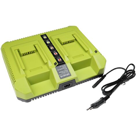vhbw Chargeur double compatible avec Ryobi RY40200, RY40210, RY40201A ...