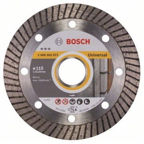 BOSCH 2608602393 DISCO DIAMANTATO STANDARD FOR UNIVERSAL TURBO DIAMETRO ...