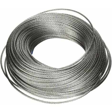 Fune commerciale corda zincata d10 mm -mt 100 carico di rottura 3200kg ...