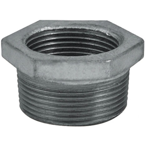 Riduzione in ghisa esagonale malleabile zincata 2x1 mf fig 241 acqua