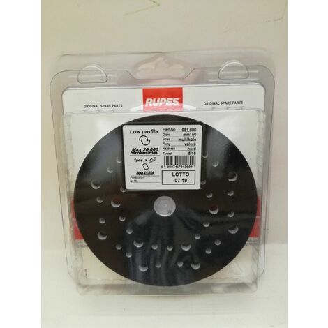 Platorello 150 mm con velcro multiforo 5/16" 1 pezzo 981600 disco ...