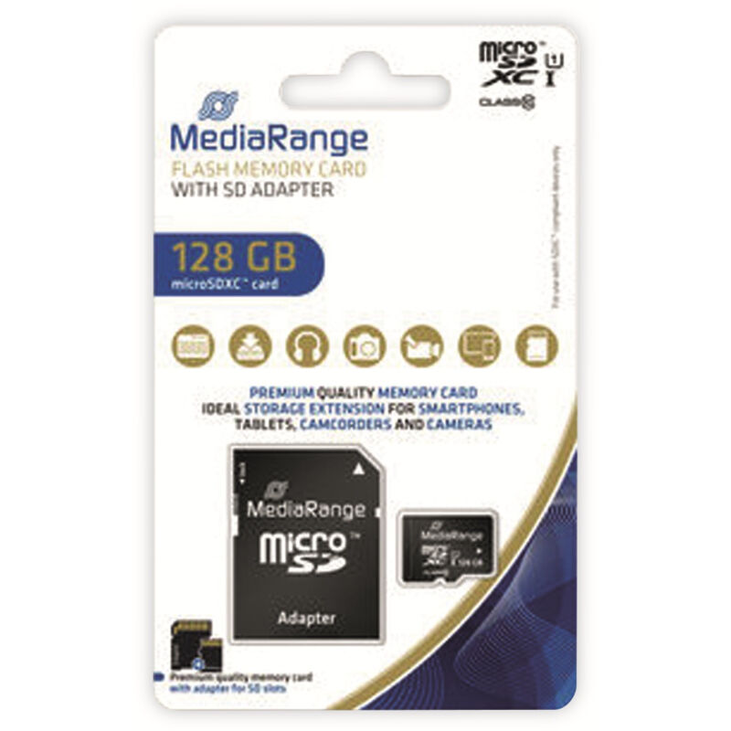 MEDIARANGE MicroSD-Card Class 10, 128 GB