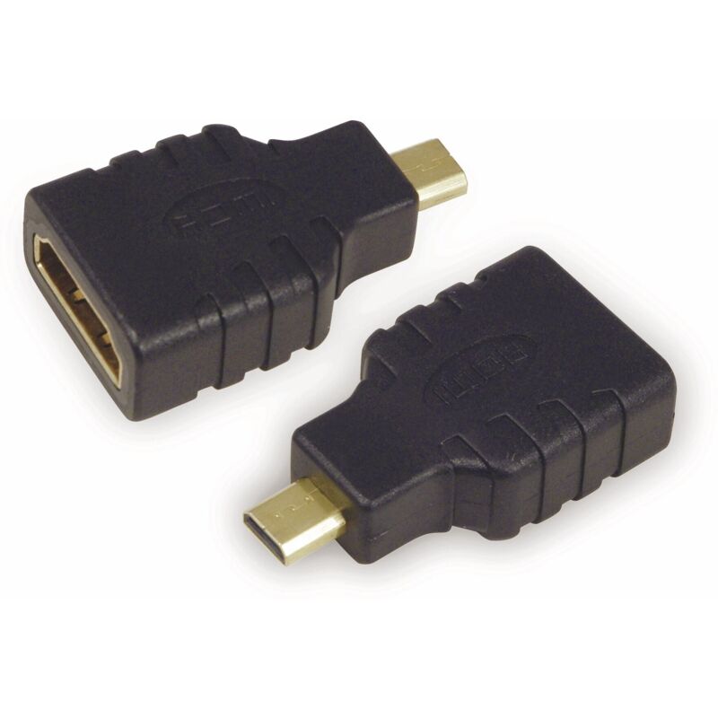 S-IMPULS HDMI-Adapter, Typ A Buchse/Typ D Stecker, schwarz