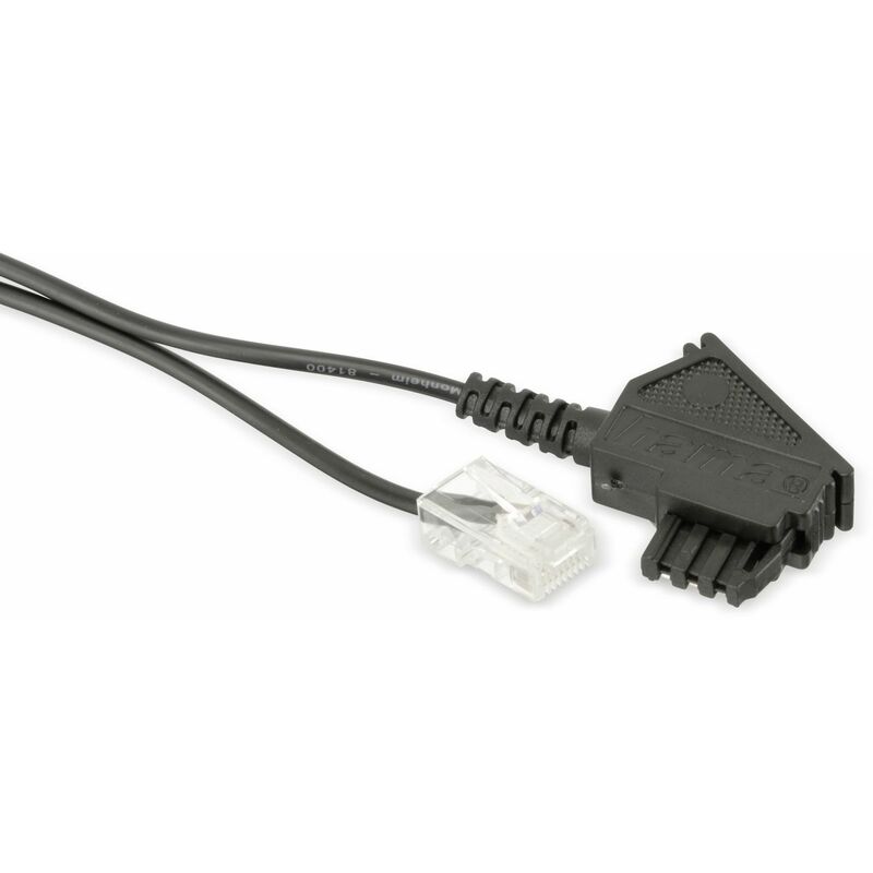 DSL-Anschlusskabel TAE-F auf RJ45 8P2C, schwarz, 6 m