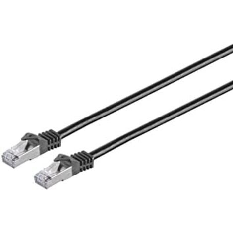 S-IMPULS RJ45 Patchkabel S/FTP (PIMF), m. CAT.7 Rohkabel, 10 m, schwarz
