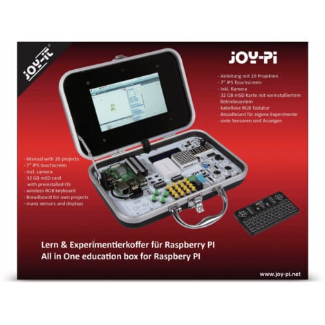 JOY-IT, JoyPi Lern und Experimentierkoffer für RPi Zero, 2B, 3B, 3B+, 4B