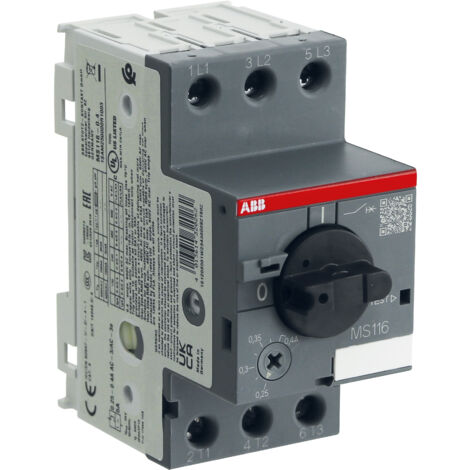 ABB Motorschutzschalter MS116-0.4, Auslöseklasse 10 A, 0.25...0.4 A