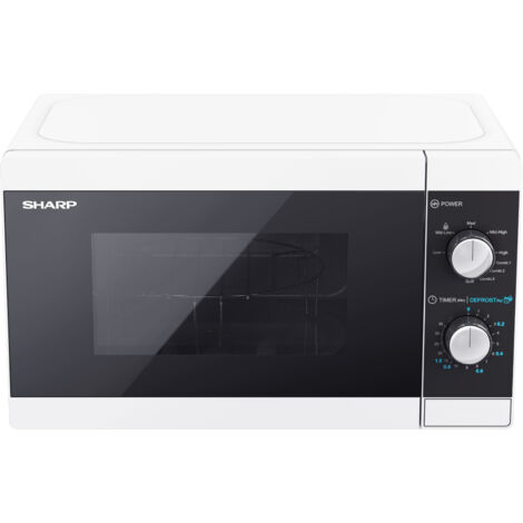 SHARP Mikrowelle YC-MG01E-W, weiss, mit Grill, 20 L, 5-Stufen, 800 W