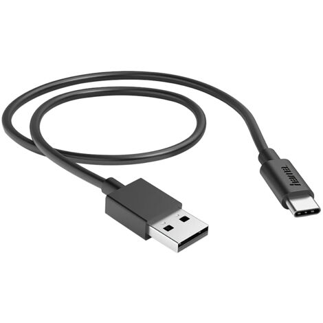 HAMA USB-Ladekabel USB-A - USB-C, 0,5 m, Schwarz