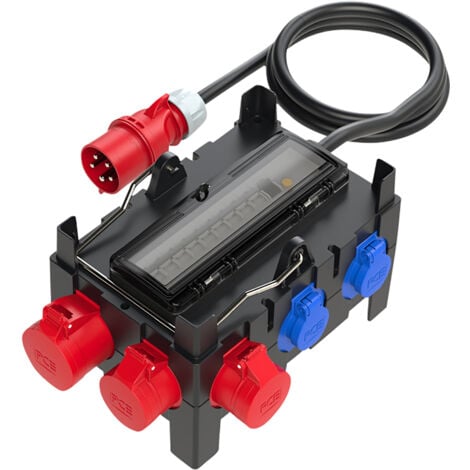 PCE Stromverteiler ISCHL, 1x CEE 32A, 2x CEE 16A, 6x SSD 16A, IP44