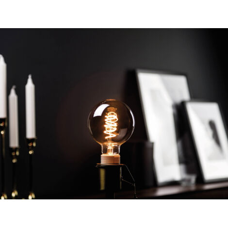 BLULAXA LED-Lampe, Vintage flex Filament, G95, 5W, 140lm, 1800K, smoky