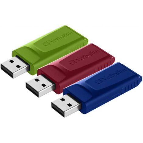 VERBATIM USB-Stick Slider, 16 GB, 3er Pack