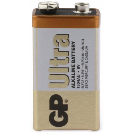 GP 9V-Blockbatterie ULTRA ALKALINE, 1 Stück