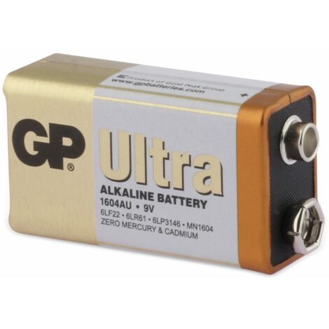 GP 9V-Blockbatterie ULTRA ALKALINE, 1 Stück