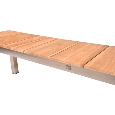 Bank DALLAS - Edelstahl 304 gebürstet / Teak FSC 100% 304944