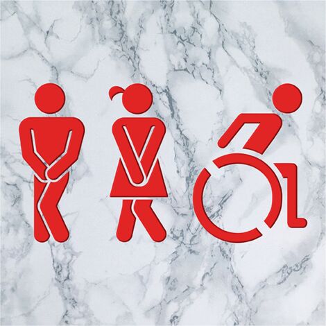 Panneau pictogramme de signalisation fun · Toilettes Trio H/F PMR ...