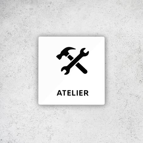 Pictogramme panneau signalétique format 9 x 9 cm en Plexi Picto Noir ...