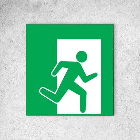 Pictogramme Sortie de Secours droite - Panneau signalétique Dibond ...