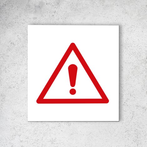 Pictogramme Danger Attention - Panneau signalétique Dibond blanc ...