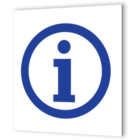 Pictogramme Informations 20x20 cm - Panneau signalétique Dibond blanc ...