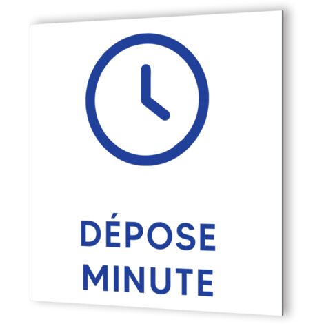 Pictogramme Dépose Minute - Panneau signalétique Dibond blanc - Picto ...