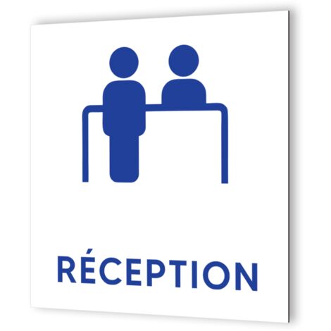 Pictogramme Réception 20x20 cm - Panneau signalétique Dibond blanc ...