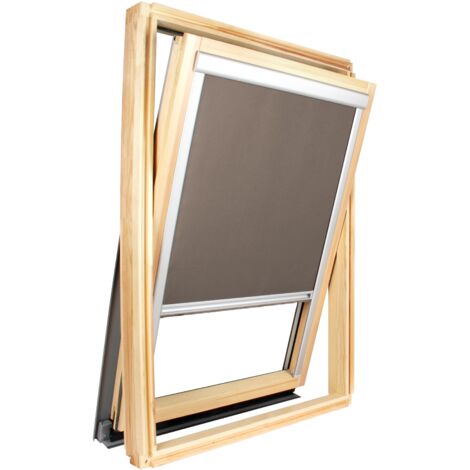 Store occultant compatible Roto ® - Vitrage H103.5 x 100 cm Taupe