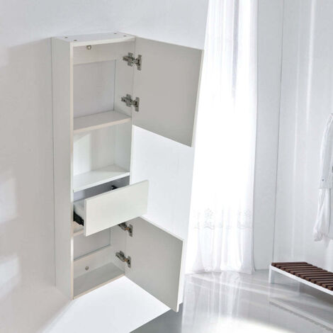 Placard de rangement blanc ESSENTIEL 120cm pour studio et petite pièce ...