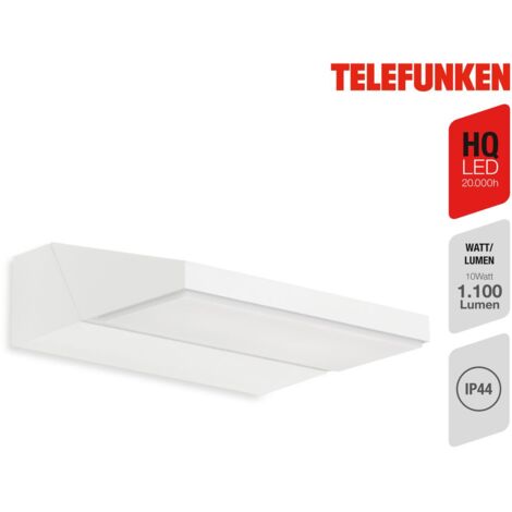 LED Außenwandleuchte Außenlampe IP44 10W weiß Metall-Kunststoff Telefunken