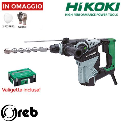 Martello tassellatore 850 w con 3 modalità hikoki dh28pc