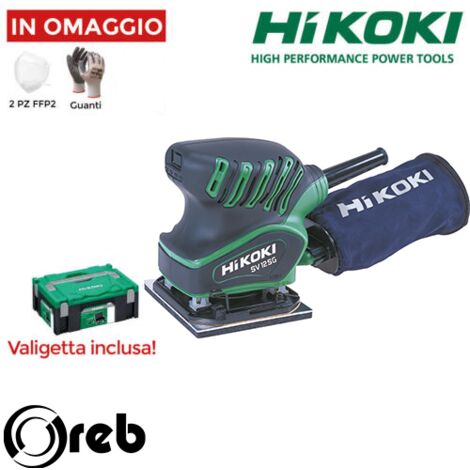 Levigatrice orbitale 200 w peso 1,1 kg + carta in dotazione hikoki sv12sg