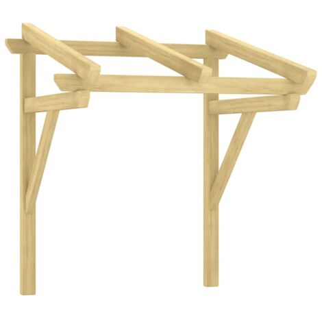 Marquesina para puerta madera pino impregnada 100x100x80 cm
