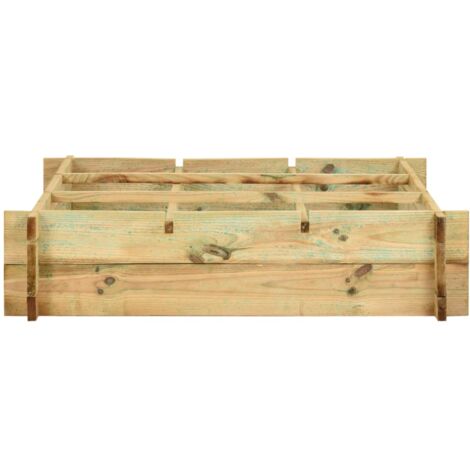 Arriate de madera impregnada 90x90x20 cm