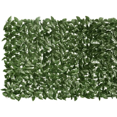 Toldo para balcón con hojas verde oscuro 400x100 cm