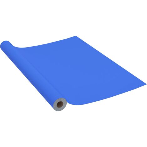 Láminas autoadhesivas muebles PVC azul brillante 500x90 cm