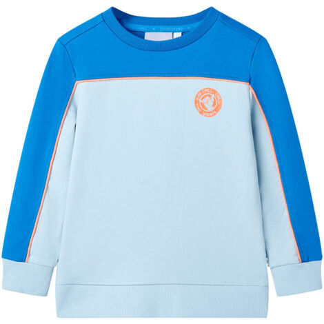 Sudadera infantil azul chillón y azul claro 104