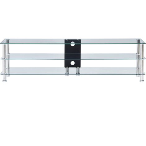 Mueble de TV vidrio templado transparente 150x40x40 cm